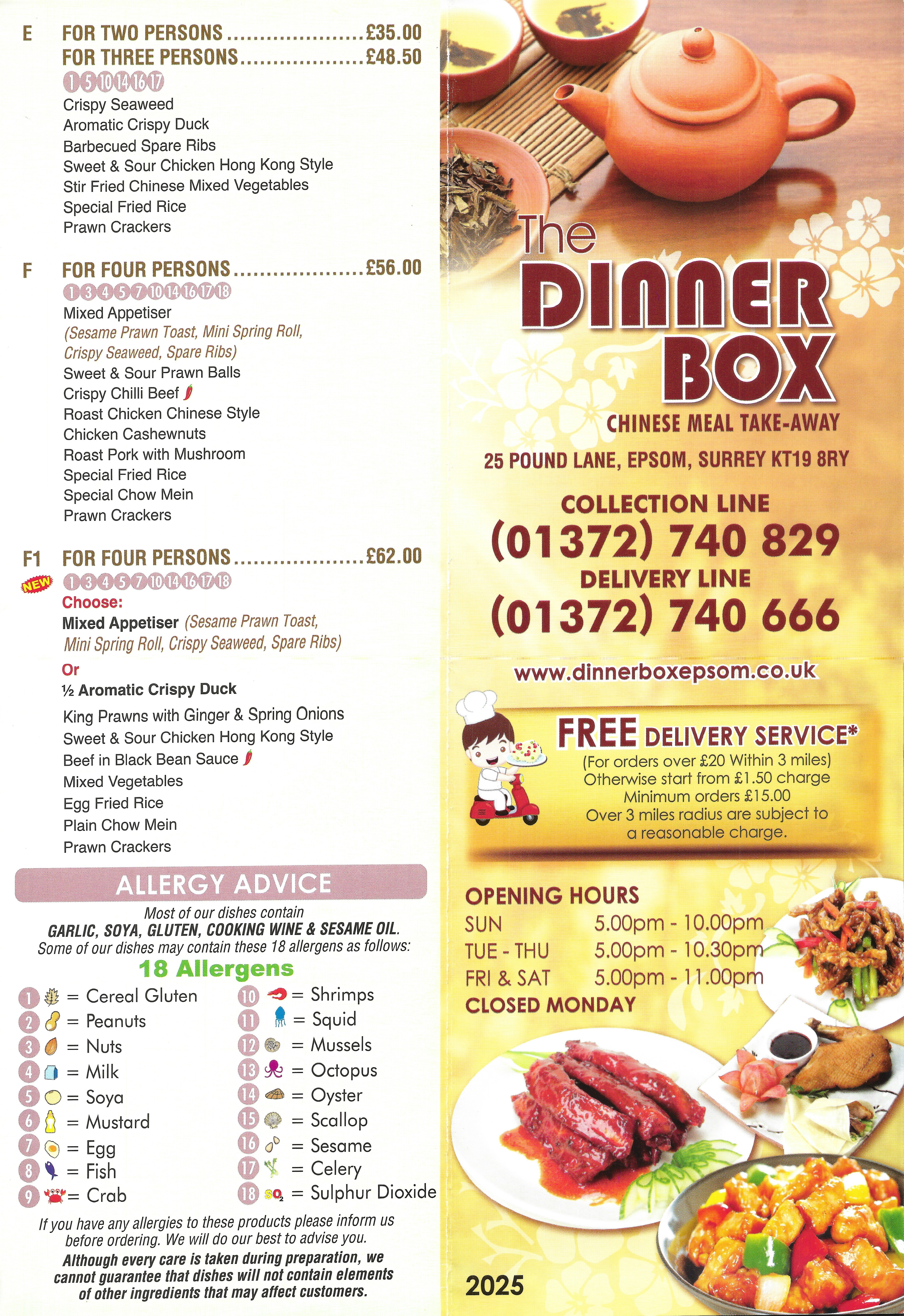 The Dinner Box Menu – Dinner Box Epsom